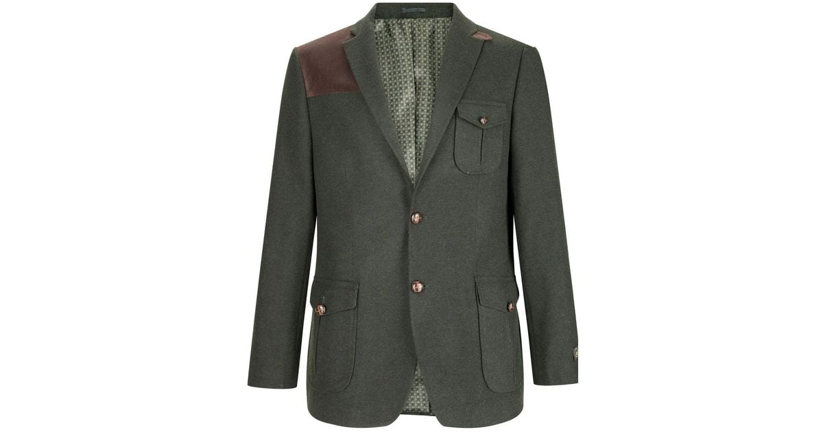 TruClothing Tweed Jacket Hunting Elbow Patch in Green for Men | Lyst