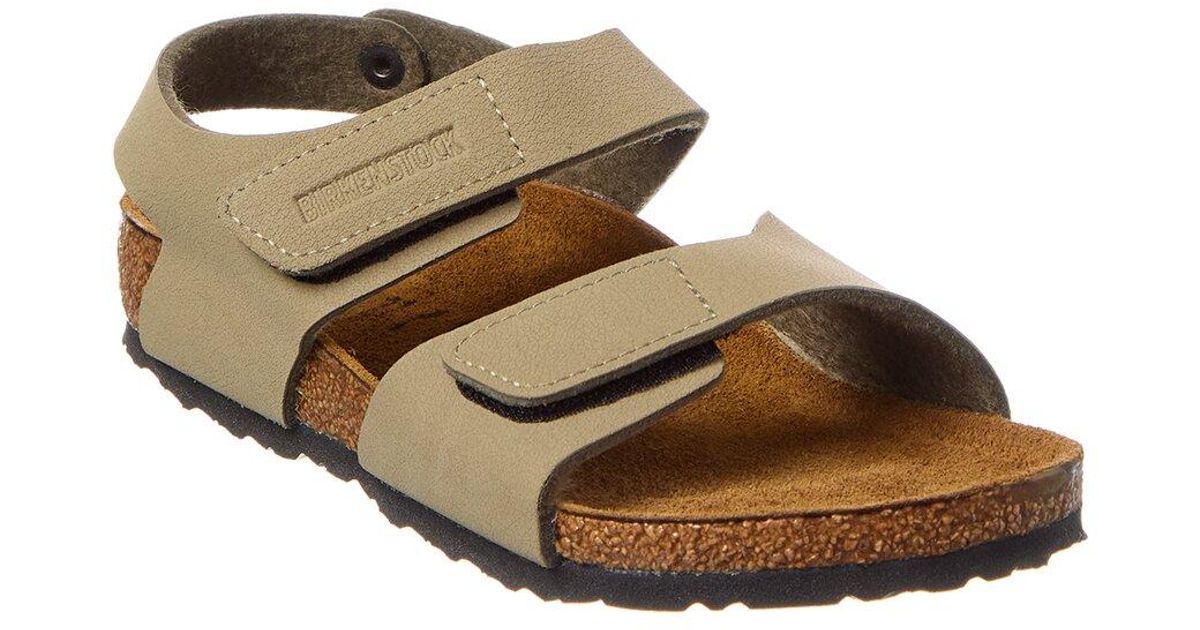 Birkenstock Palu Logo Bs Narrow Birko-Flor Sandal in Brown | Lyst
