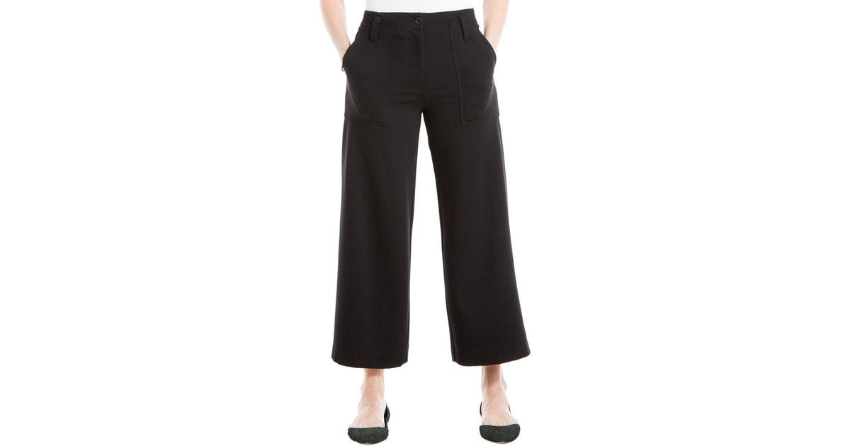 Max Studio Wide Leg Pant in Black | Lyst