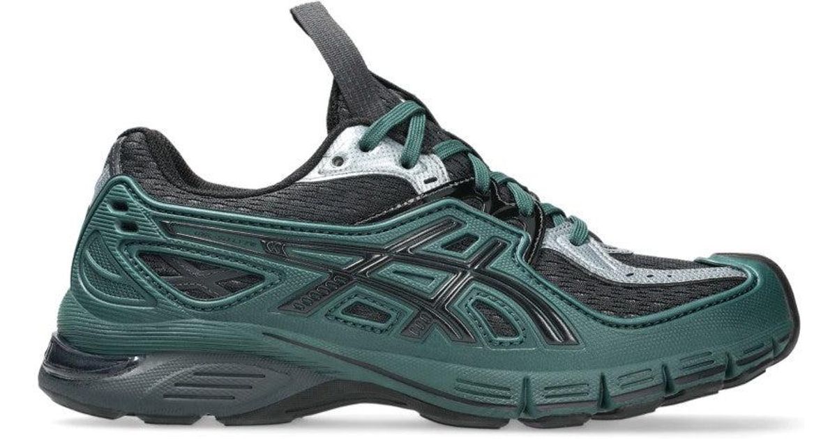 Asics Low-Profile Dark Sneakers With Textured Sole in Green for Men | Lyst