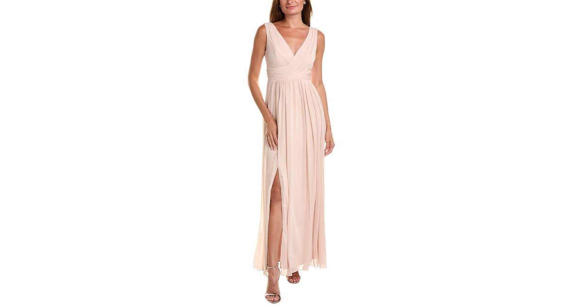The Dessy Group Dessy Collection Draped Maxi Dress in Pink | Lyst