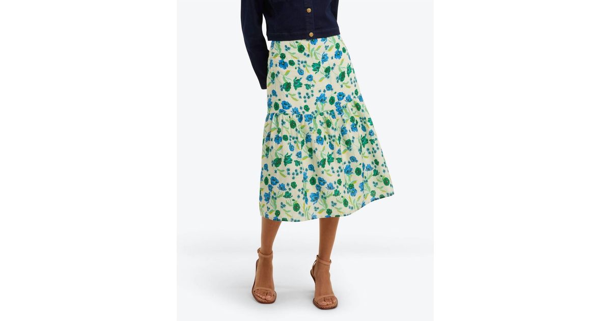 Draper James Midi Skirt in Green | Lyst