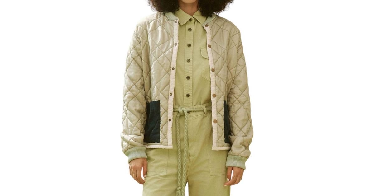 The Great Reversible Patch Pocket Puffer Jacket in Green | Lyst