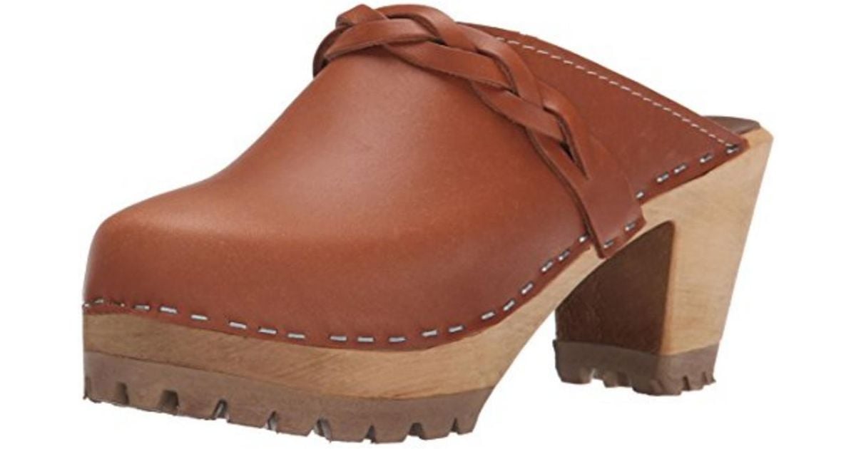 MIA Elsa Leather Braided Clogs in Brown | Lyst
