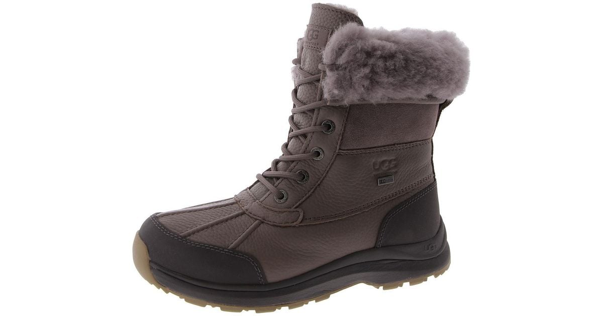 UGG Adirondack Iii Leather Lace Up Winter Boots in Brown | Lyst