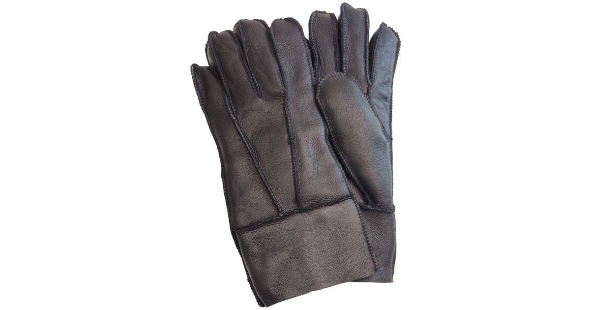 Infinity Leather Sheepskin Leather Gloves With Roll Up/Down Cuff in ...