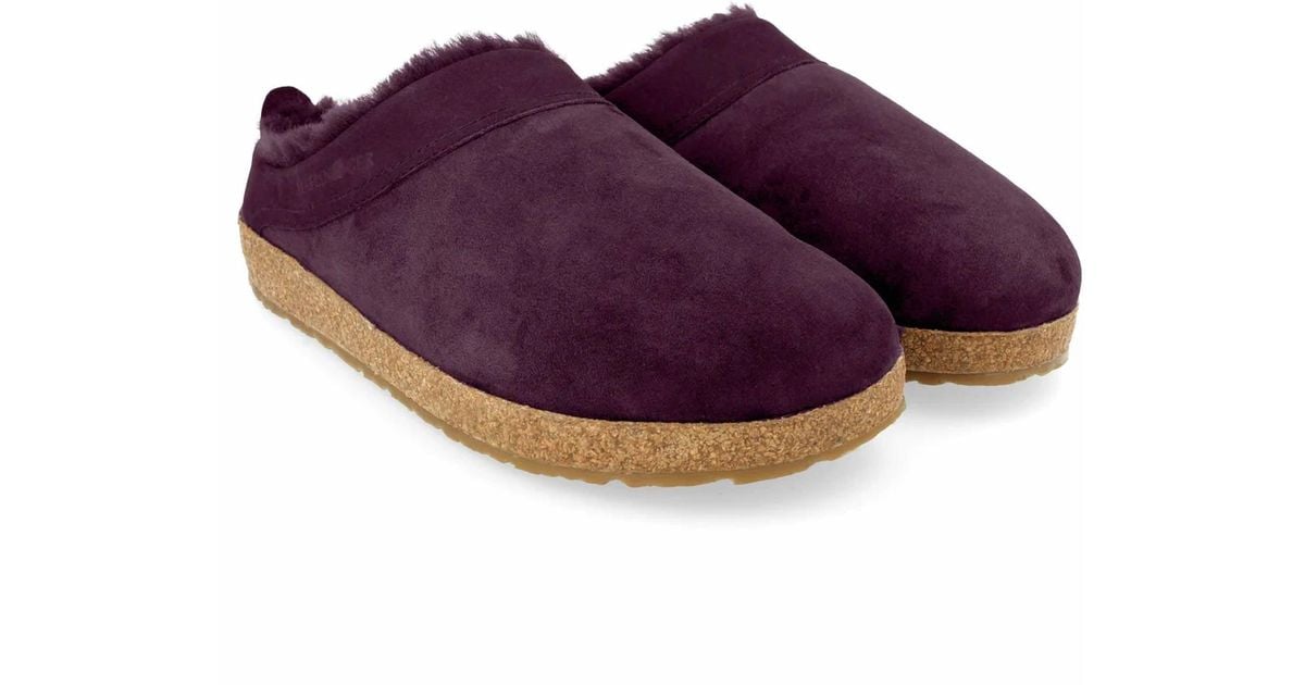 Haflinger Snowbird Mule Shoes in Purple | Lyst