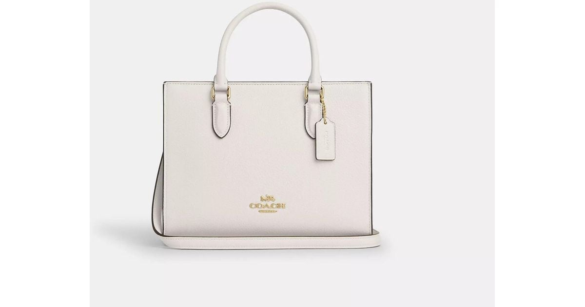 COACH Maggie Small Tote Bag in Natural | Lyst