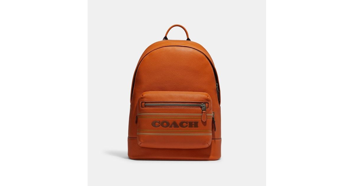COACH West Backpack in Orange | Lyst