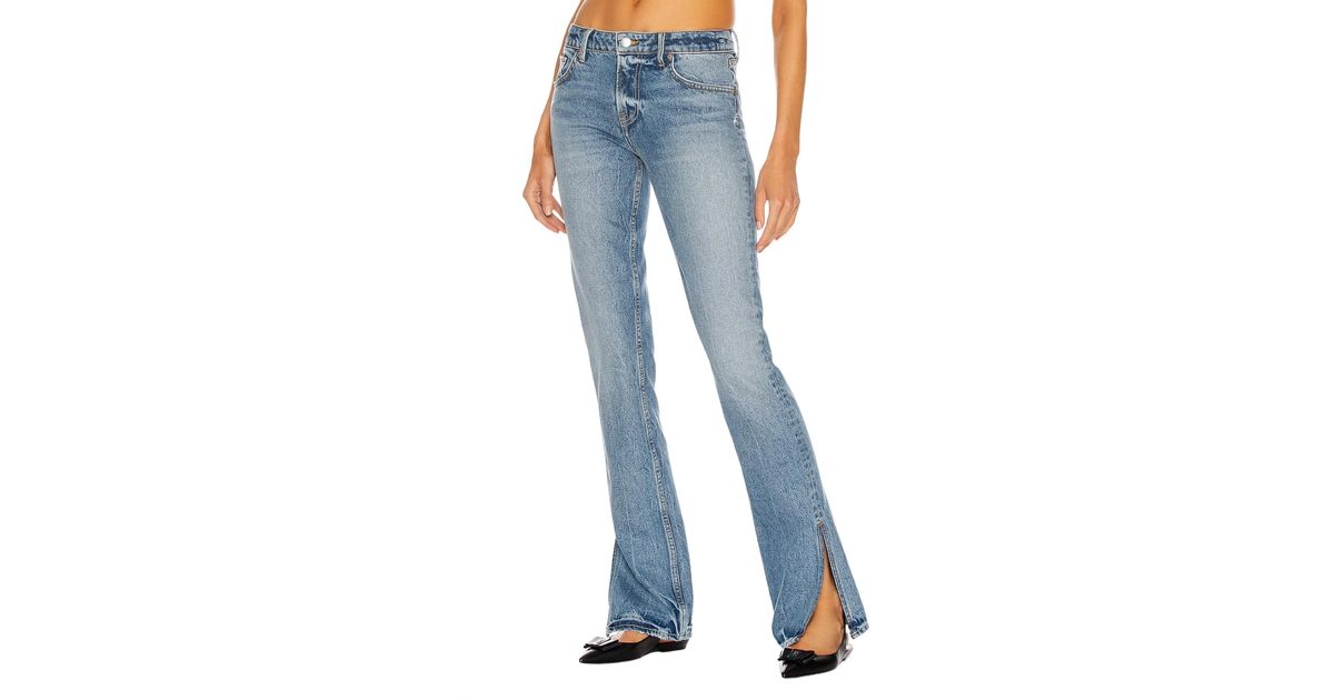 GRLFRND Hailey Low Rise Slim Boot Jeans in Blue | Lyst