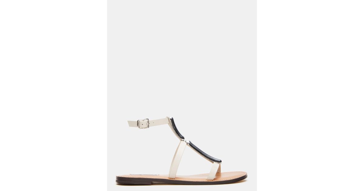 Steve Madden Alma Bone Leather in Natural | Lyst