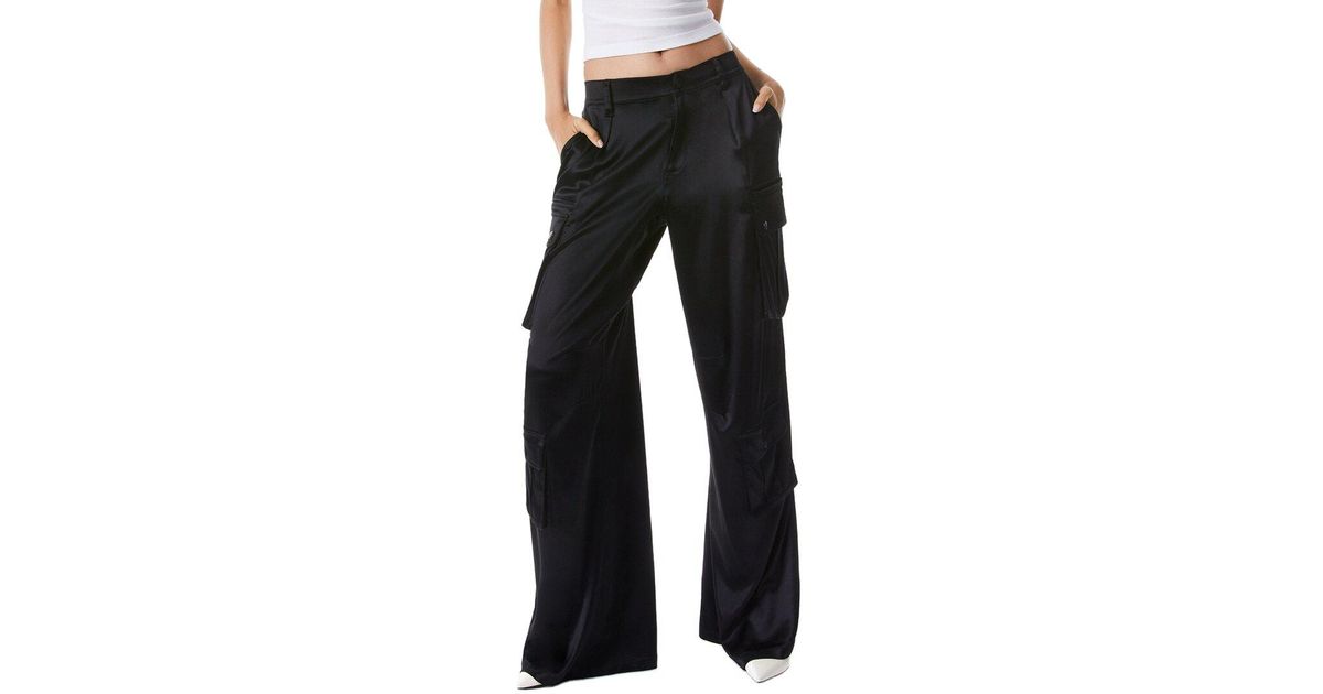 Alice + Olivia Joette Low-Rise Cargo Pant in Black | Lyst Alice + Olivia Joette Low-Rise Cargo Pant in Black | Lyst