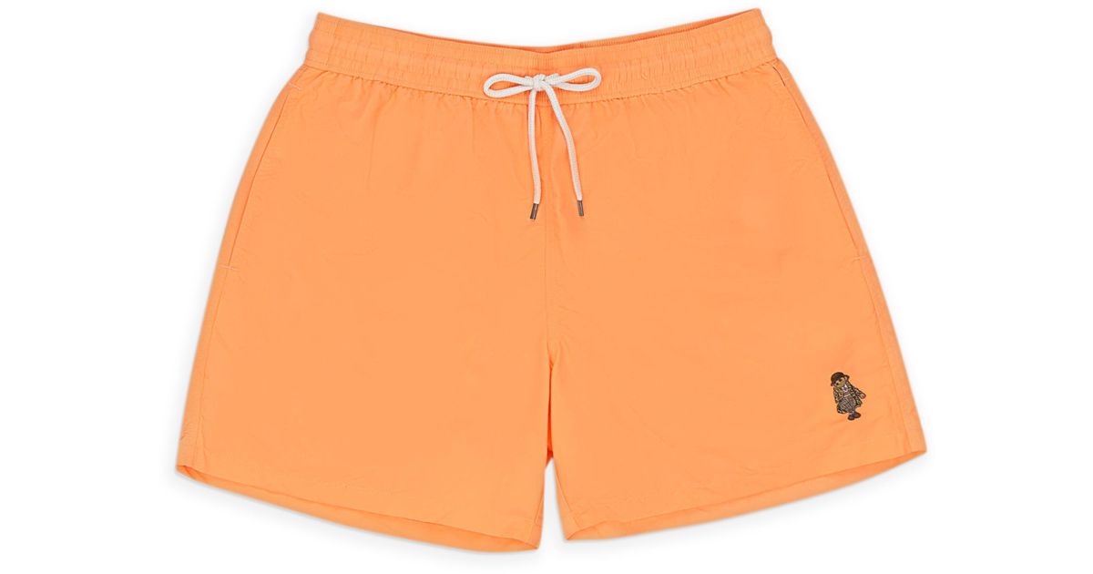 Polo Ralph Lauren Polo Ralph Lauren English Bear Swim Short in Orange for Men | Lyst
