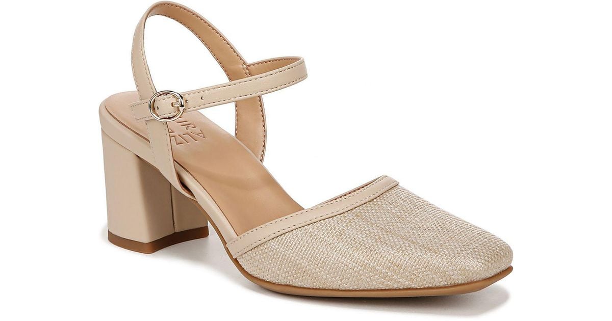 Naturalizer Wave Woven Block Heels in Natural | Lyst