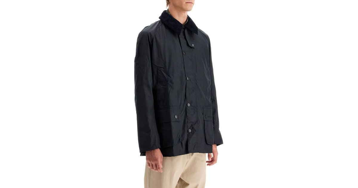 Barbour Ashby Waxed Jacket in Black for Men | Lyst