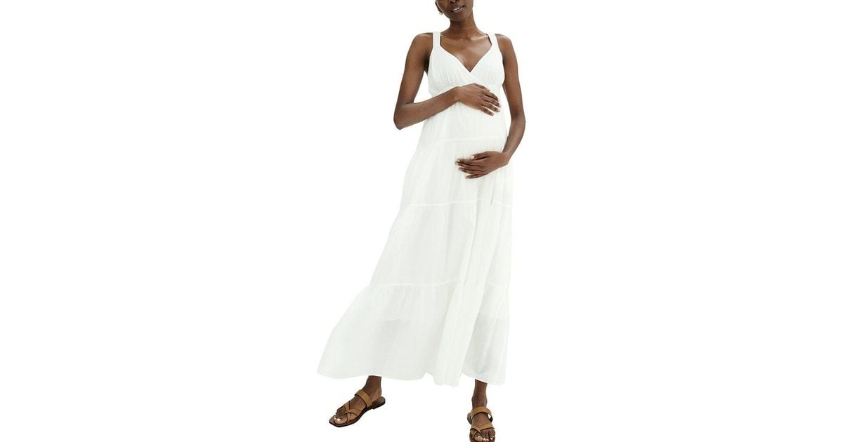 HATCH Maternity The Katherine Maxi Dress in White | Lyst