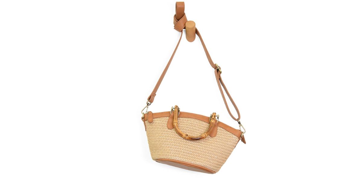 Joy Susan Millie Basket Crossbody Bag in White | Lyst