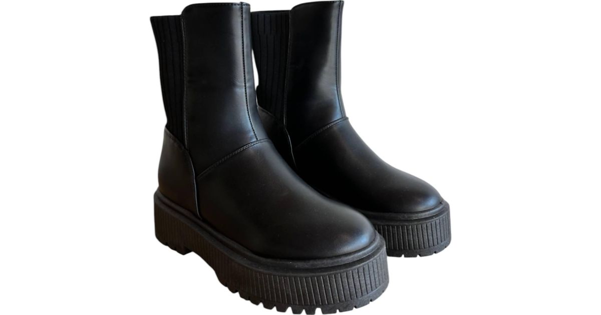 Let'S See Style Phase Platform Boot in Black | Lyst