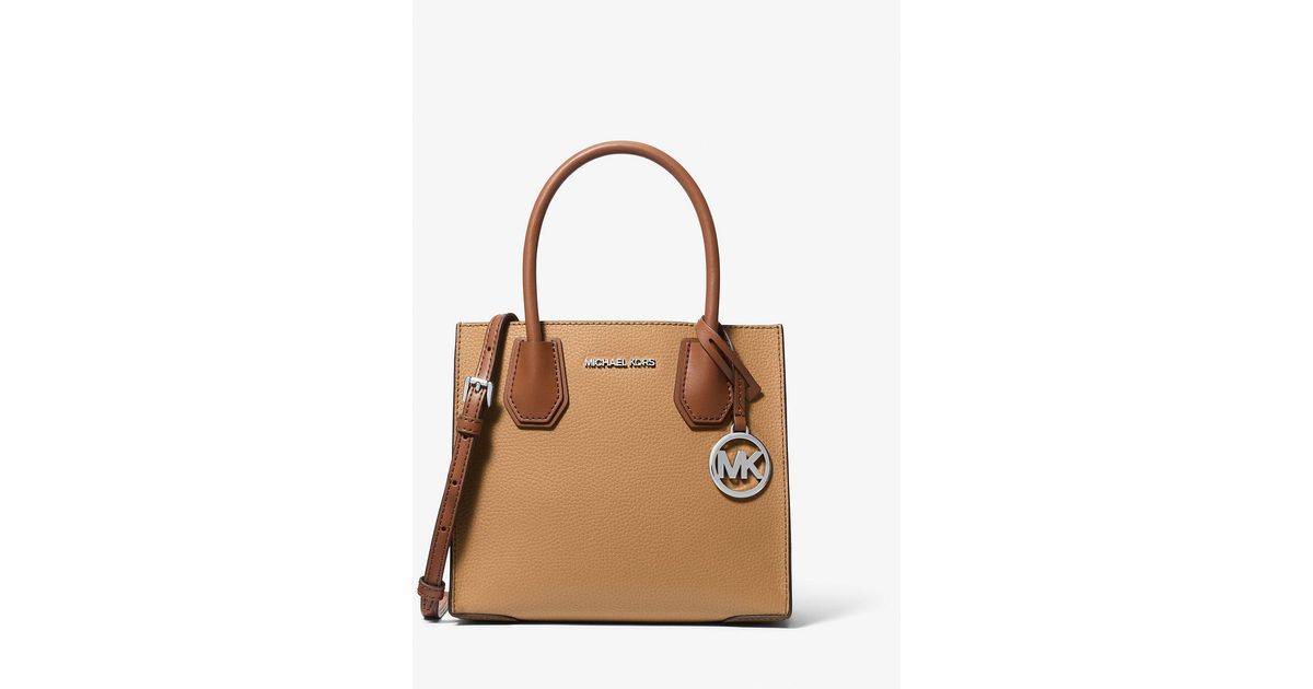 Michael Kors Outlet Mercer Medium Pebbled Leather Crossbody Bag in ...