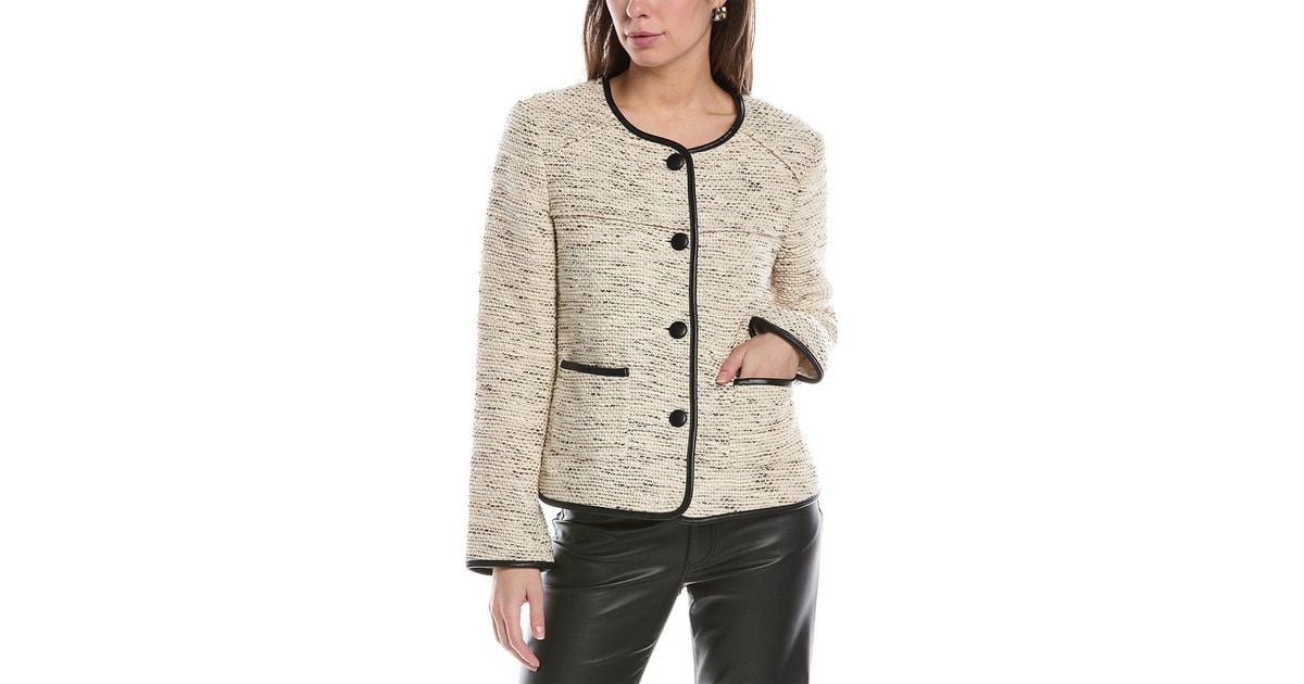 Rag & Bone Mirabelle Tweed Jacket in Natural | Lyst