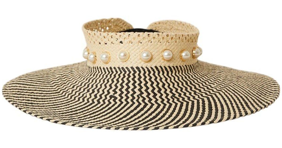 BTB Los Angeles Carmen Straw Hat in Metallic | Lyst