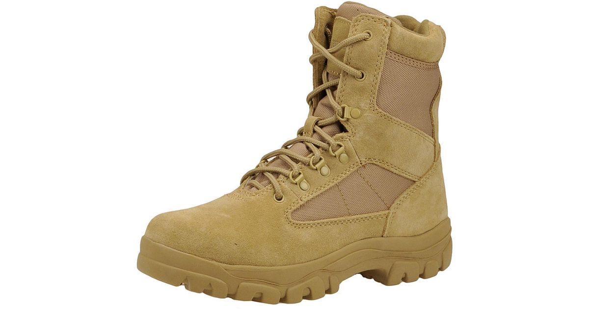 Walkabout Side Zip Suede Lace-Up Work Boots in Brown for Men | Lyst