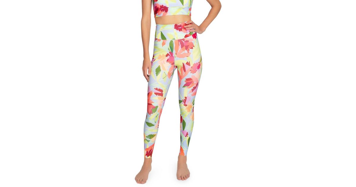 Nicole Miller High Rise Leggings in Red | Lyst