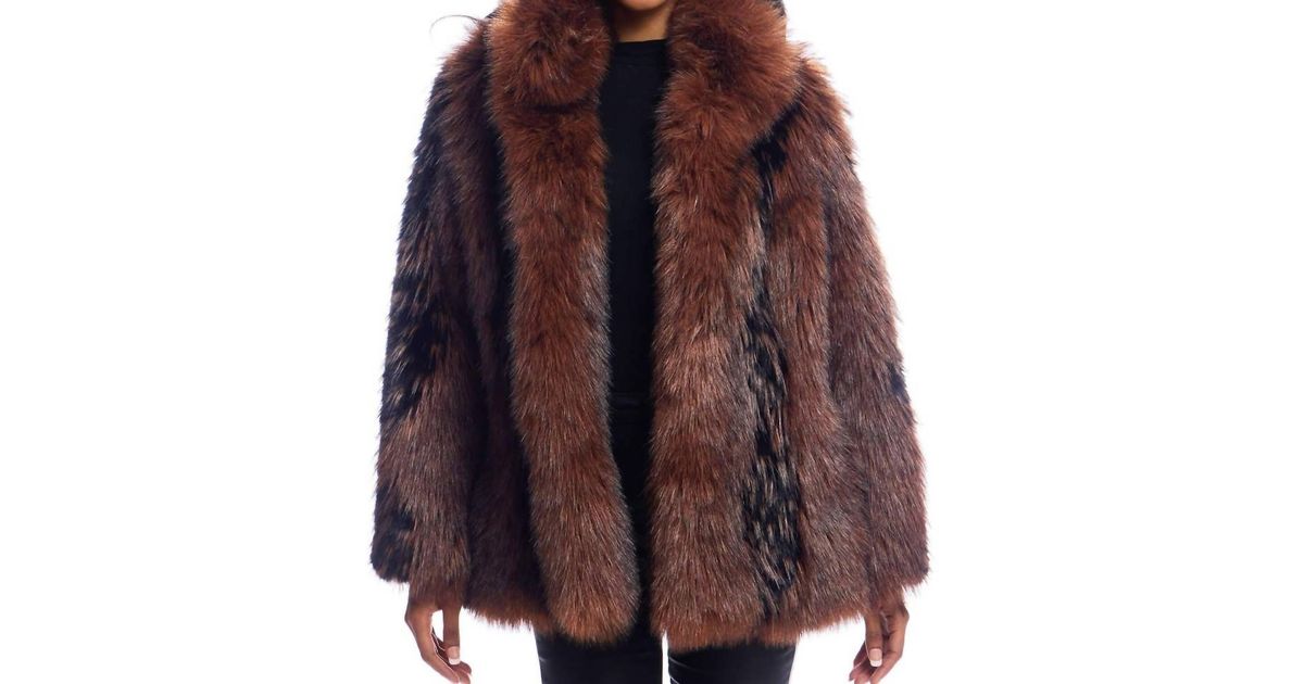 Fabulous Furs Faux Fur Posh Jacket in Brown | Lyst