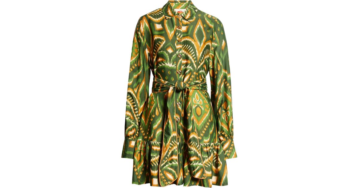 FARM Rio Pineapple Ikat Mini Dress in Green | Lyst