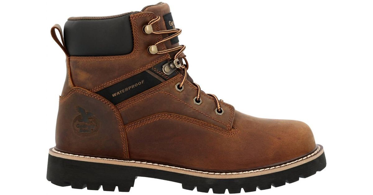 Georgia Boot Core 37 6-Inch Amp Work Boot in Brown for Men | Lyst