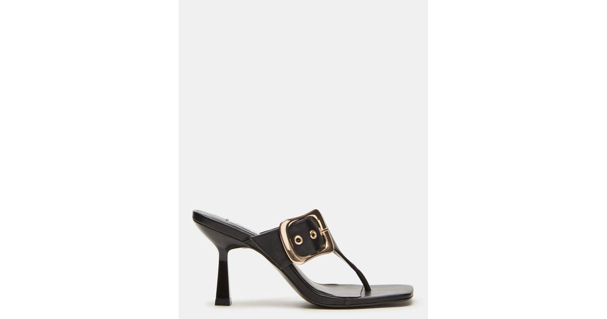 Steve Madden Chelle Leather in Black | Lyst