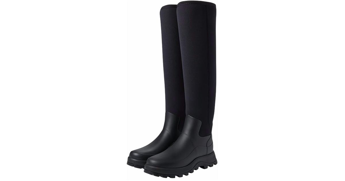 HUNTER City Explorer Tall Rain Boot in Black | Lyst