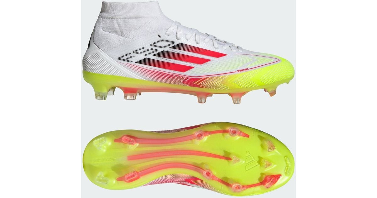 adidas F50 Pro Mid-Cut Firm Ground Cleats in Yellow | Lyst