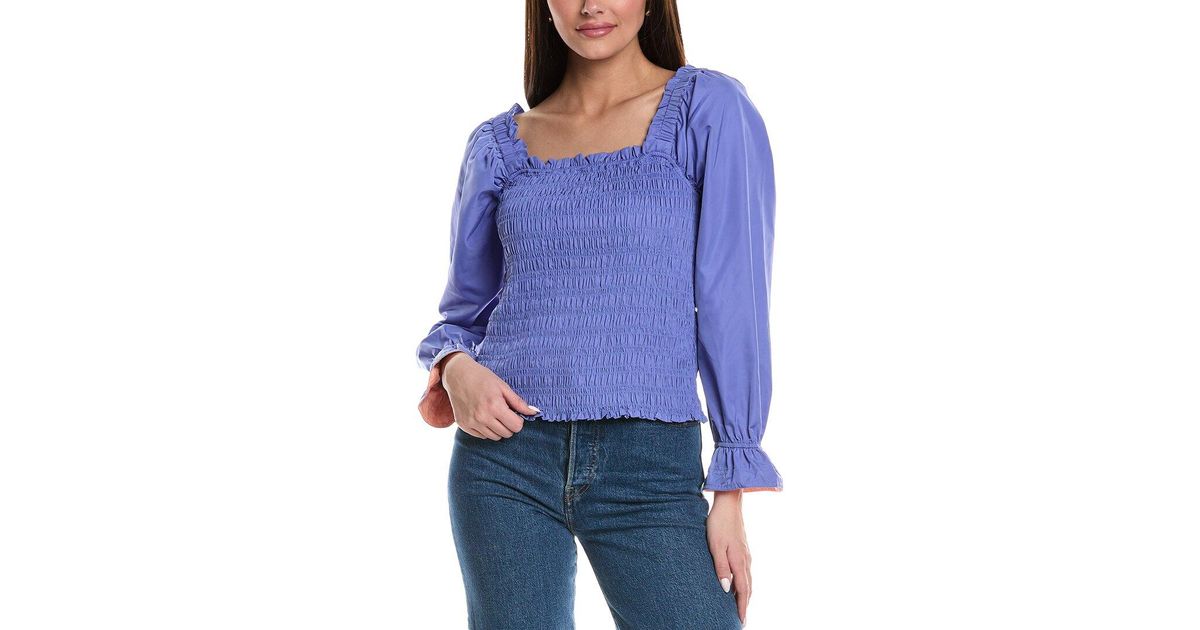 Marie Oliver Sonya Top in Blue | Lyst