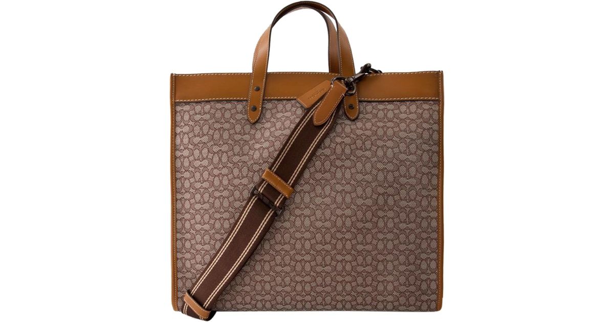 COACH Field 40 Tote Bag in Brown | Lyst