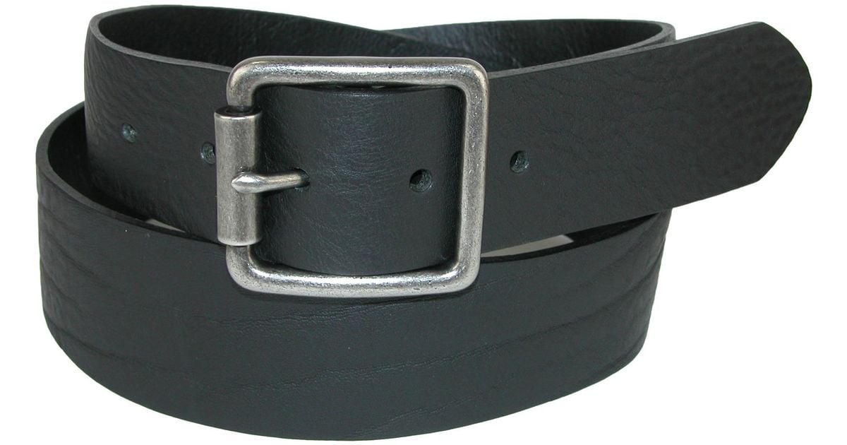 The British Belt Company Ravens Italian Leather Center Bar Buckle Belt ...