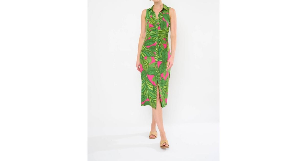 Flora Bea Adrianne Midi Dress in Green | Lyst