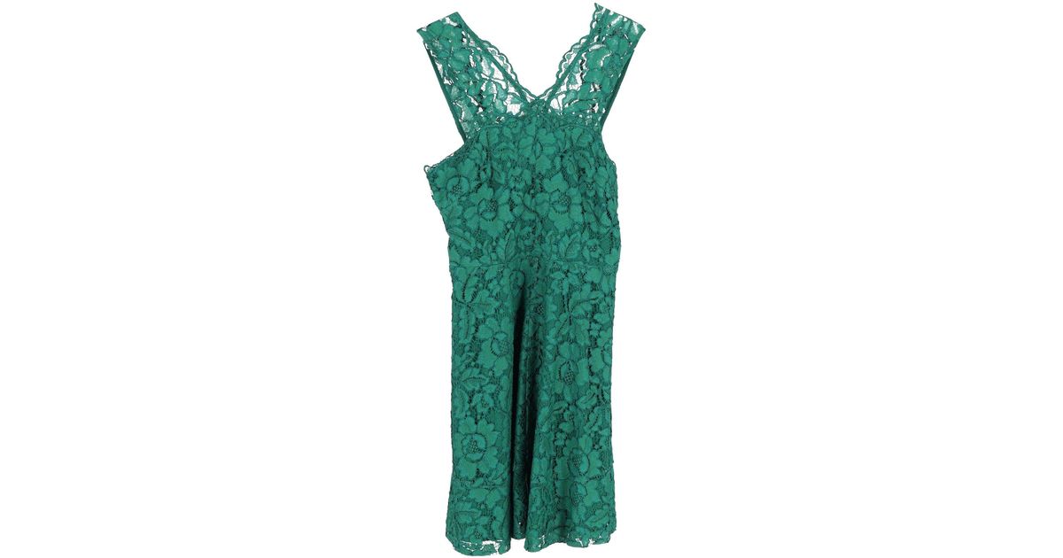 Sandro Riviera Lace Mini Dress in Green | Lyst