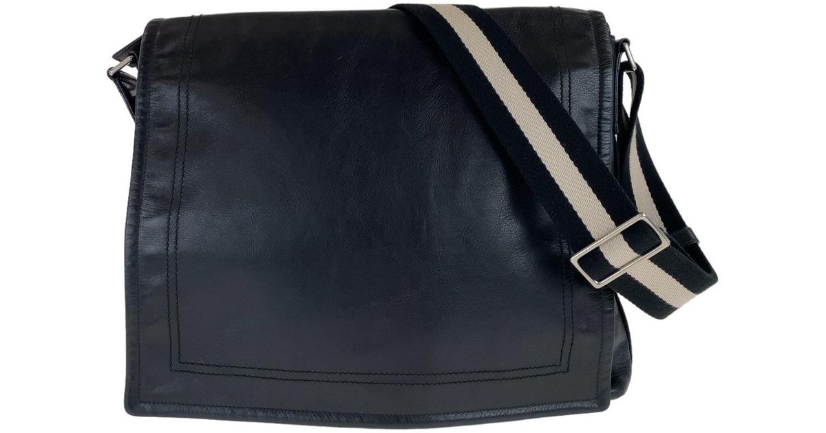 Bally Leather Shoulder Messenger Bag in Blue | Lyst