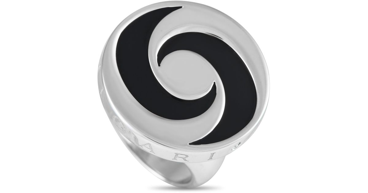 BVLGARI 18K And Onyx Optical Illusion Spinning Ring Bv22-011625 in ...