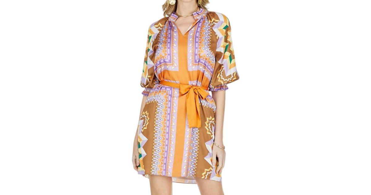 Jade Melody Tam Peasant Dress in Orange | Lyst