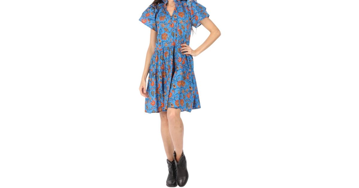 Bindu Nadia Dress in Blue | Lyst