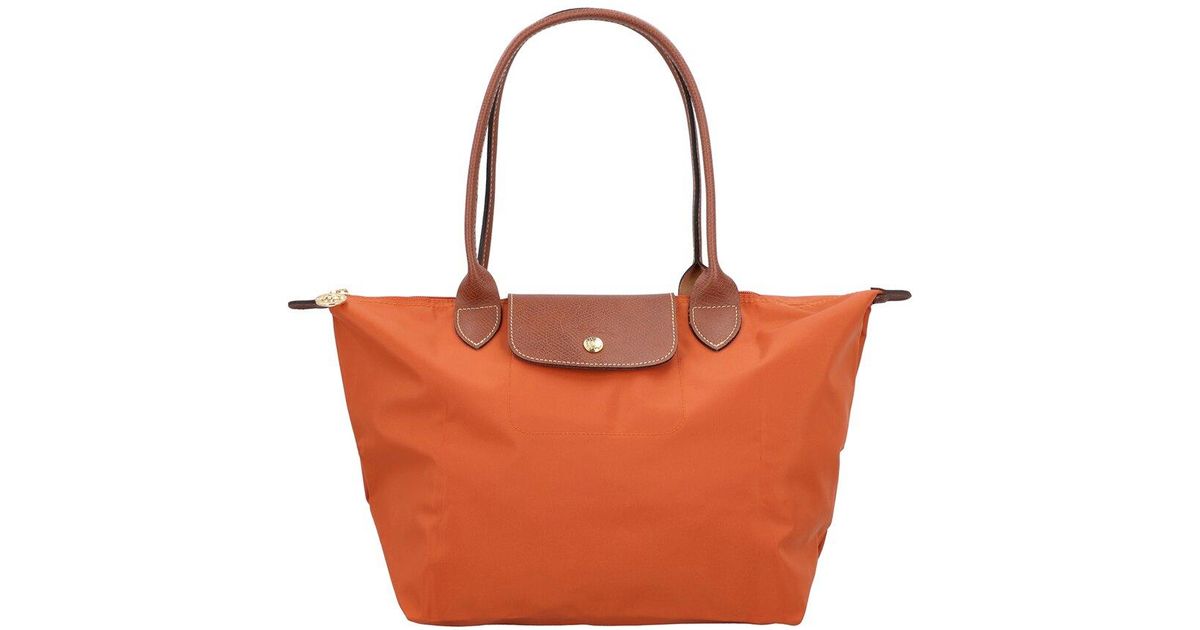 Longchamp Le Pliage Original Medium Canvas Tote in Orange | Lyst