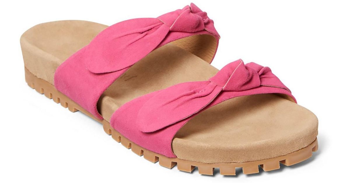 Jack Rogers Rose Double Knot Comfort Sandal Leather Footbed Slide ...