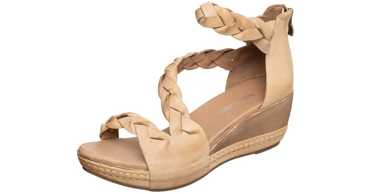 Antelope Taye Wedge Sandals in Metallic | Lyst