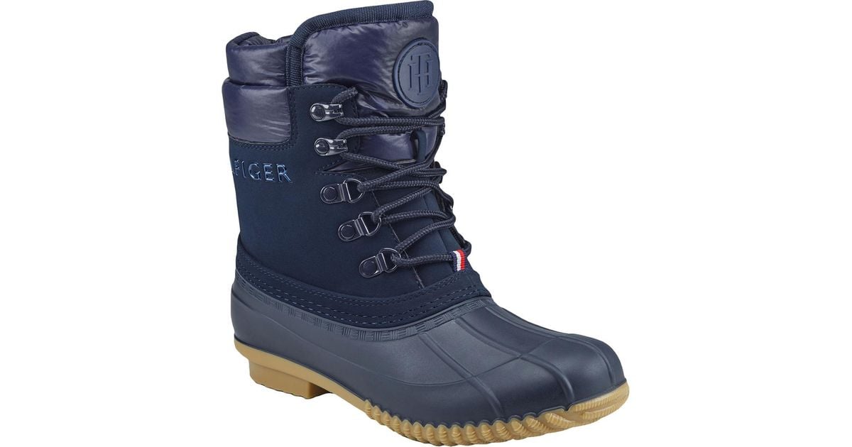 Tommy Hilfiger Muddy Wellies Cold Weather Rain Boots in Blue | Lyst