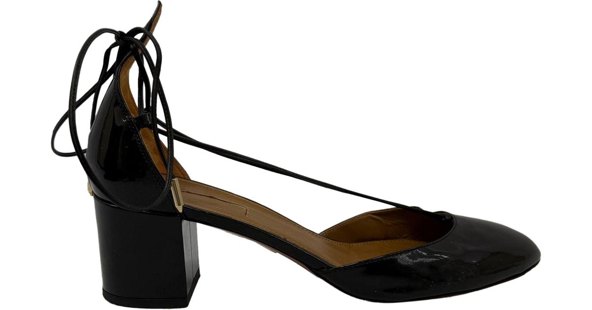 Aquazzura Alexa Mid-Heel Pumps in Brown | Lyst