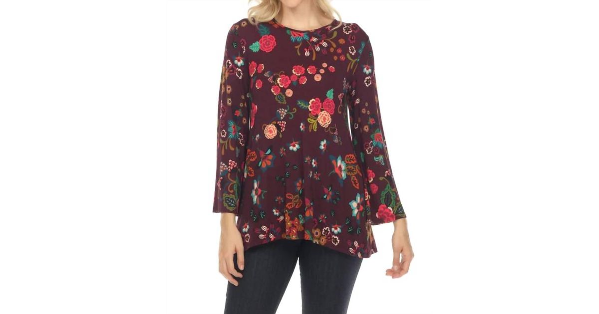 Johnny Was Adrianna Swing Tunic in Red | Lyst