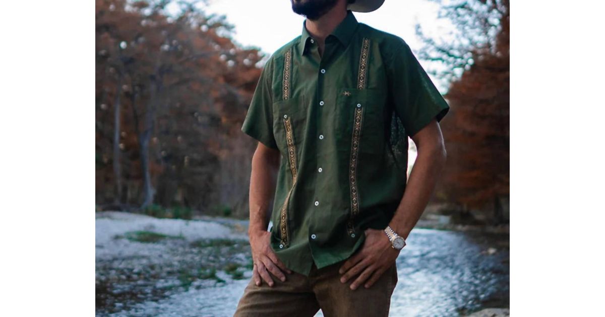 TEXAS STANDARD Tejas Guayabera Shirt in Black for Men | Lyst