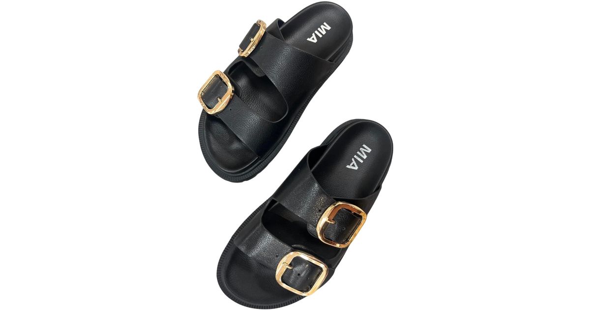 MIA Gen Slides in Black | Lyst